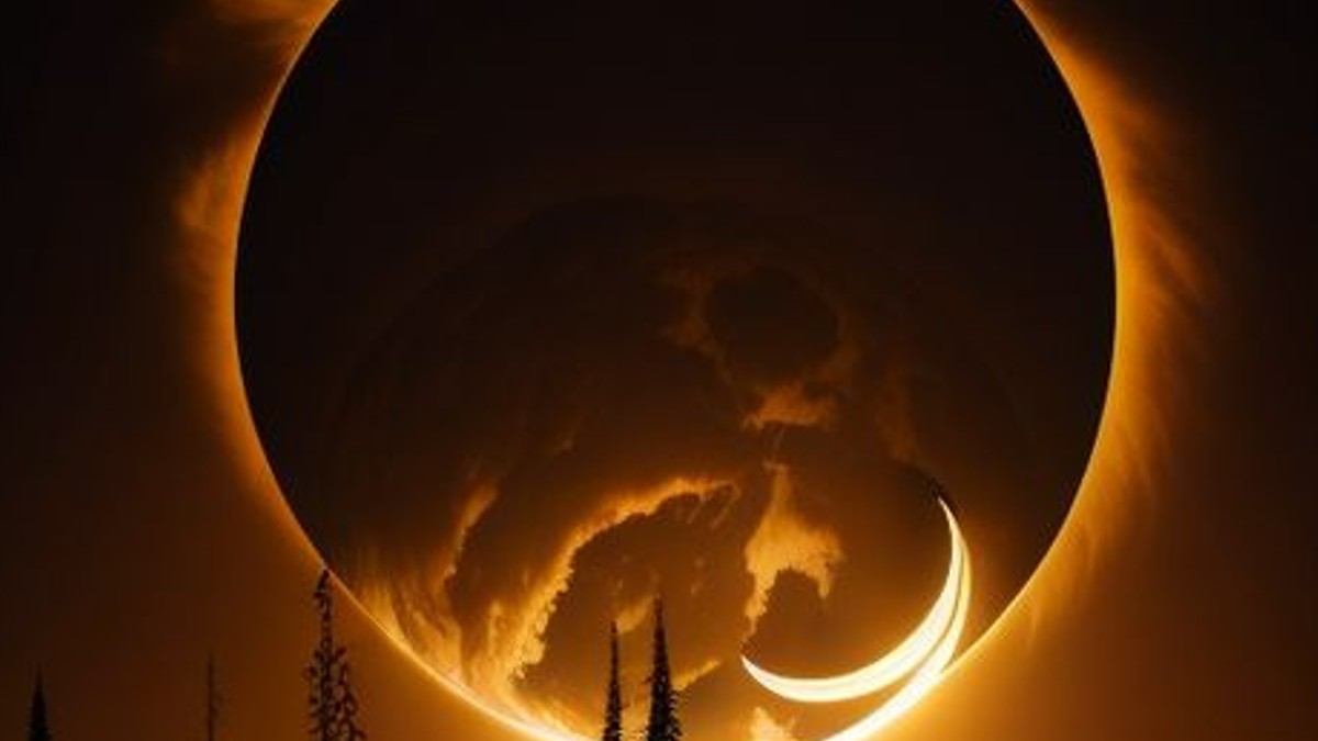 How the Sun will Look Like from Earth During Solar Eclipse - AI Images
